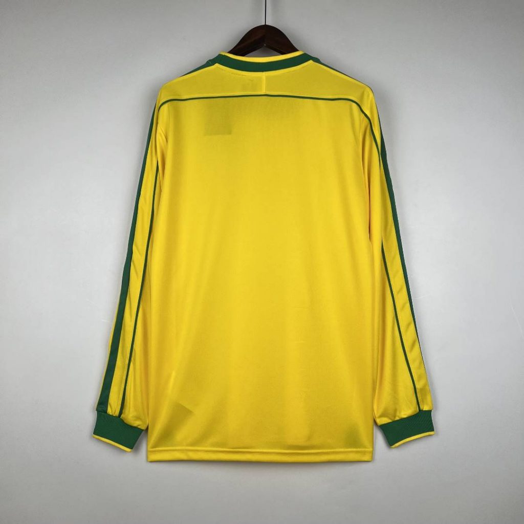 Brazil 1998 Home Shirt Long Sleeved - Premier Retros
