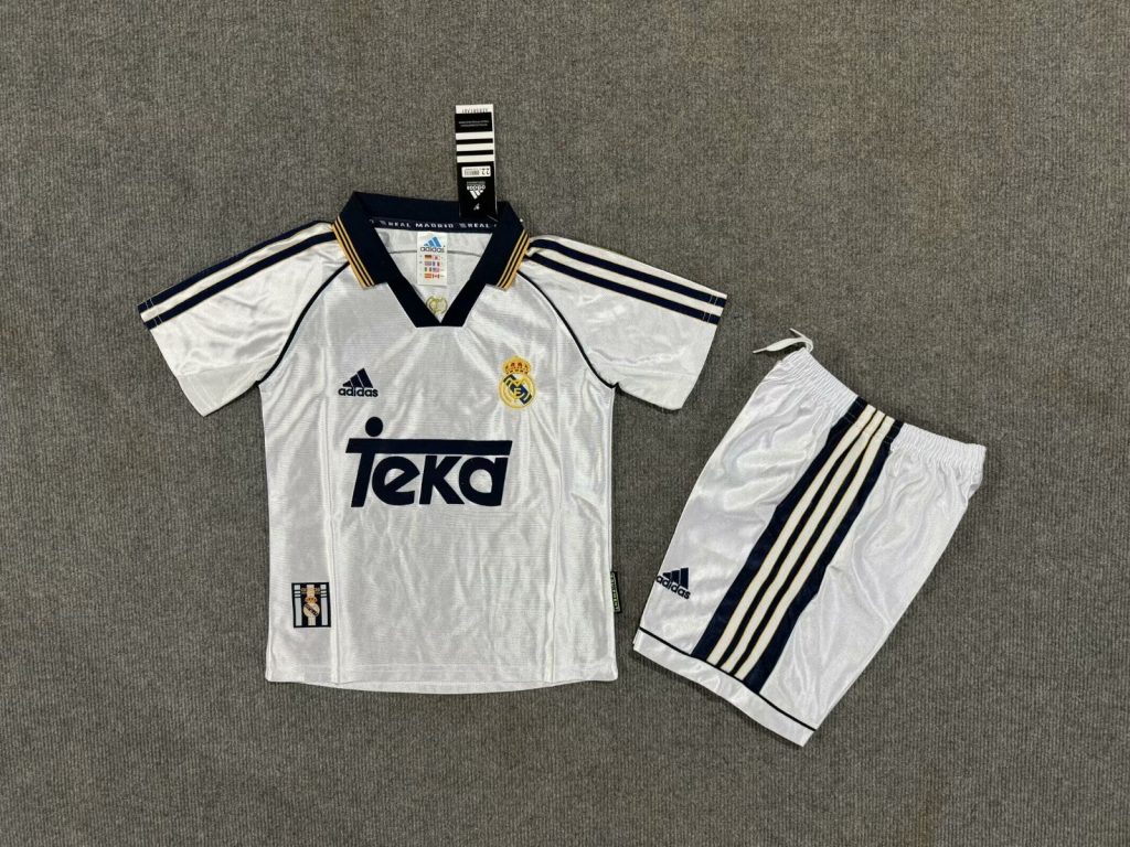Real Madrid 1998-00 Home Kids Kit - Premier Retros