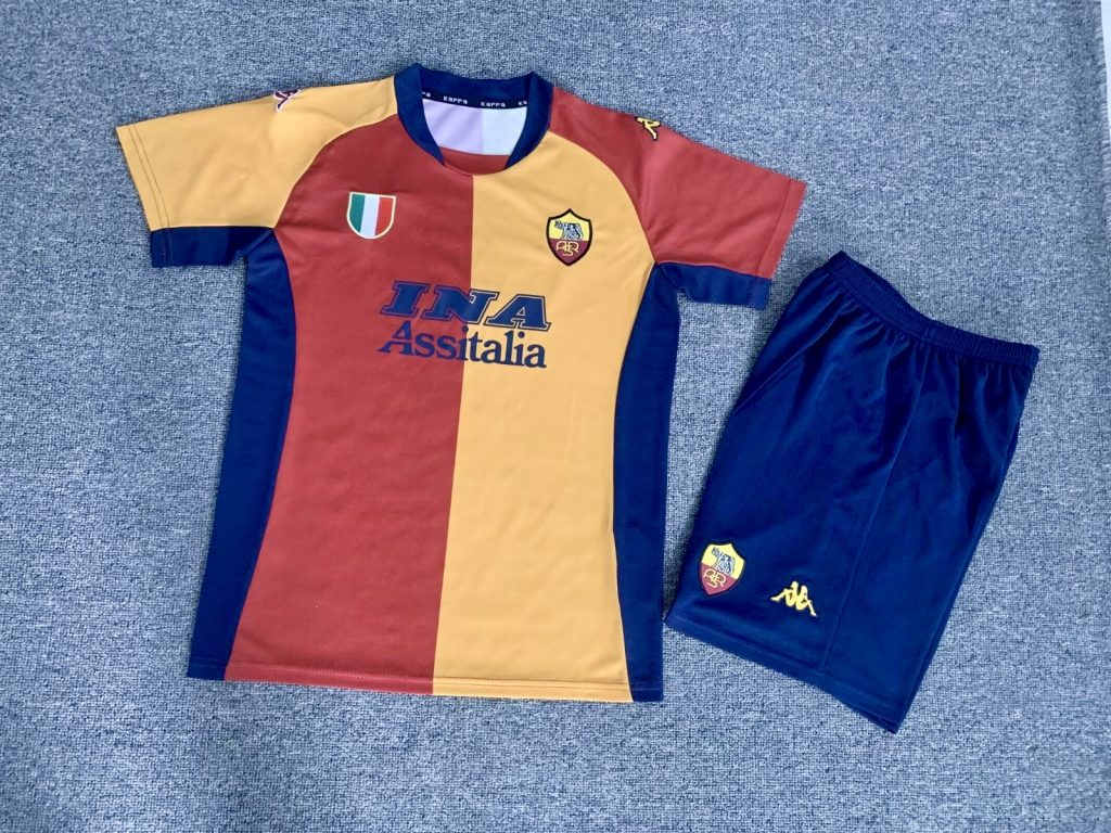 Roma 2001-02 Home Kids Kit – Premier Retros
